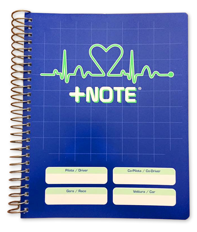 Rally co-driver pacenote books, metal or plastic spiral | +Note